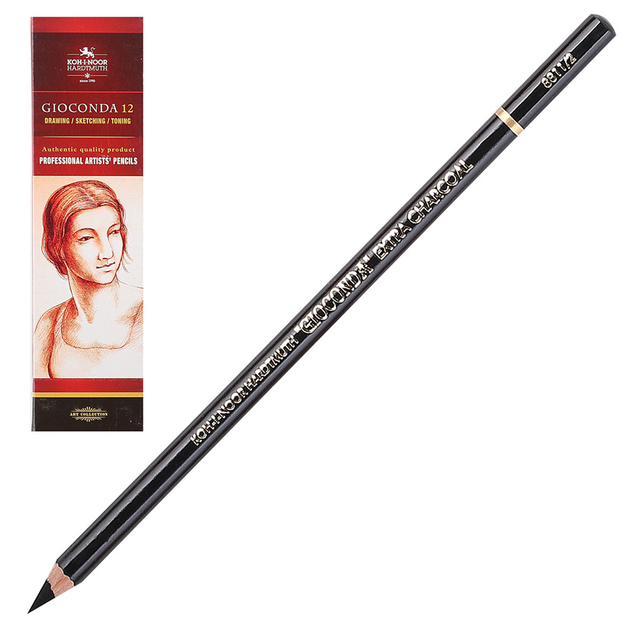 Extra Black Soft Charcoal Pencil by Koh-i-Noor | Bernasos Company for ...